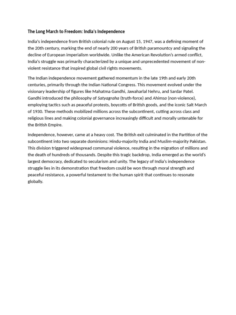 The Long March To Freedom | PDF