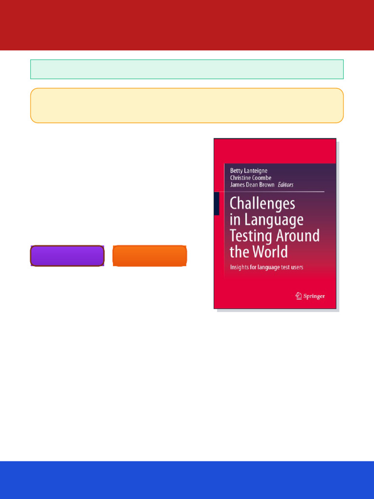 Challenges in Language Testing Around the World: Insights for Language ...