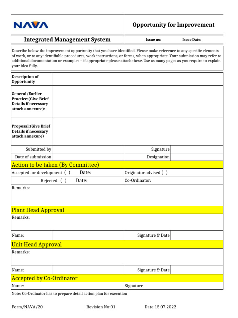 New Suggestion Form | PDF