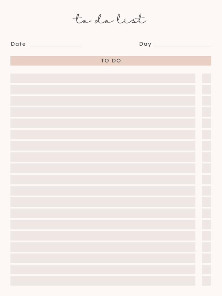 Minimal and Clean To Do List Planner | PDF