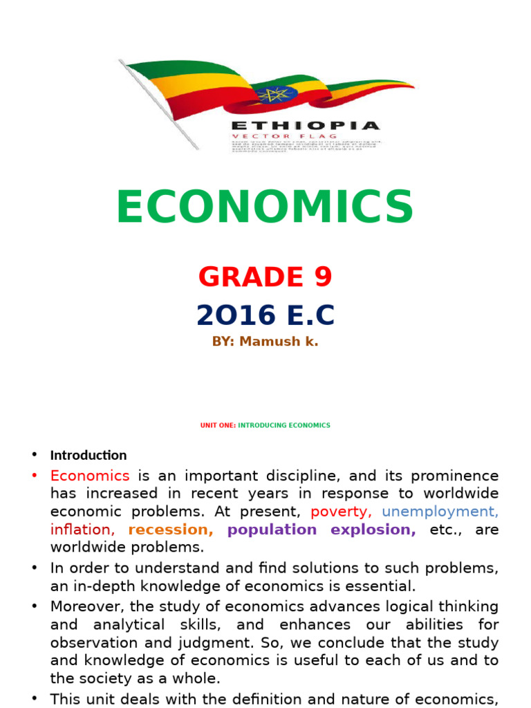 Grade 9 Economics Introduction Guide | PDF | Economics | Microeconomics