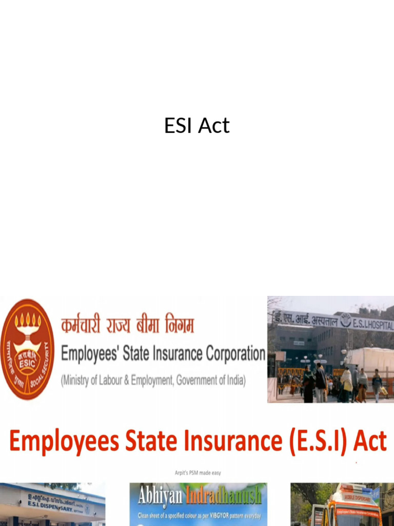ESI Act | PDF