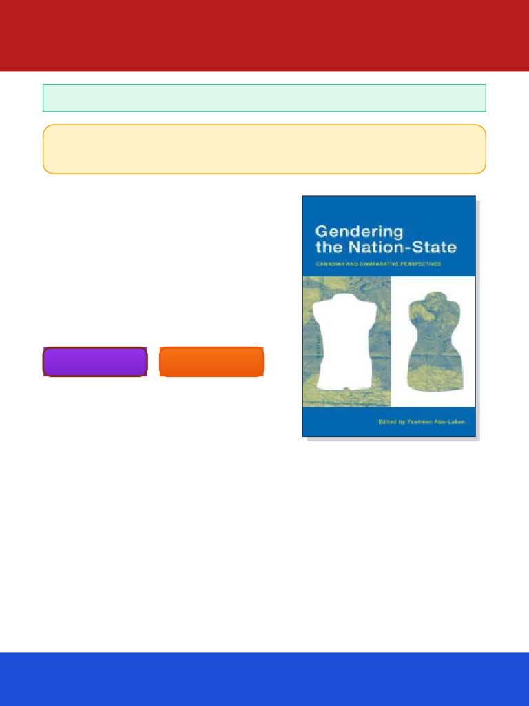 Gendering The Nation State Canadian and Comparative Perspectives 1st ...