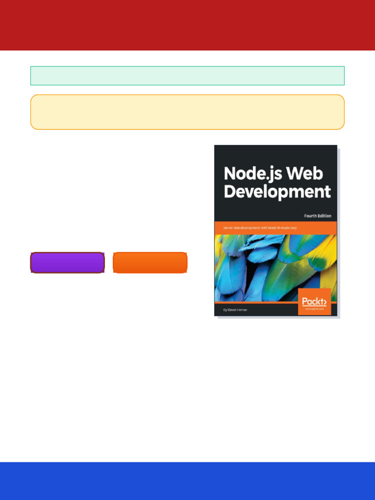 Node js web development server side development with Node 10 made easy Fourth Edition. Edition ...