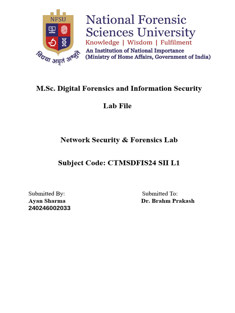 Ayan Sharma Network Forensics Lab File | PDF | Computer Network | Transport Layer Security
