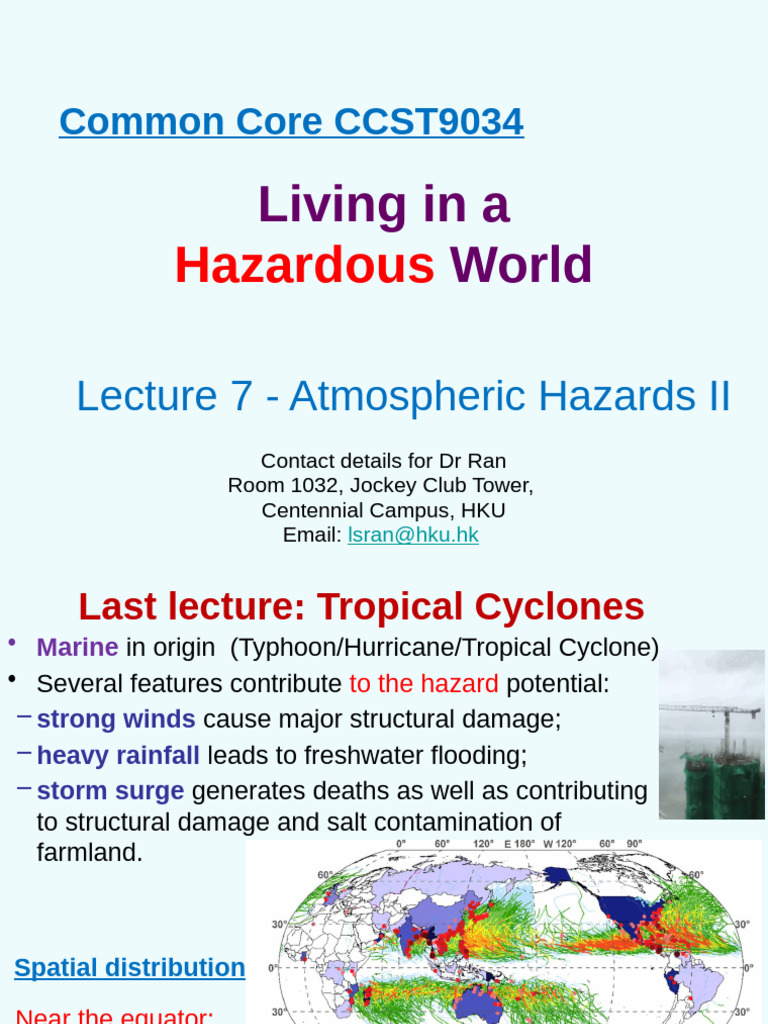 Lecture 7 Atmospheric Hazards II - Extreme Temperatures | PDF | Hail ...