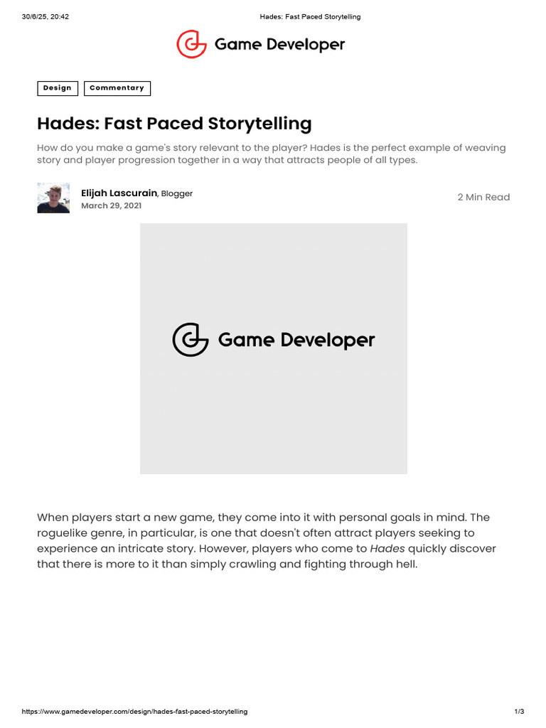 Hades - Hades - Fast Paced Storytelling | PDF | Hades