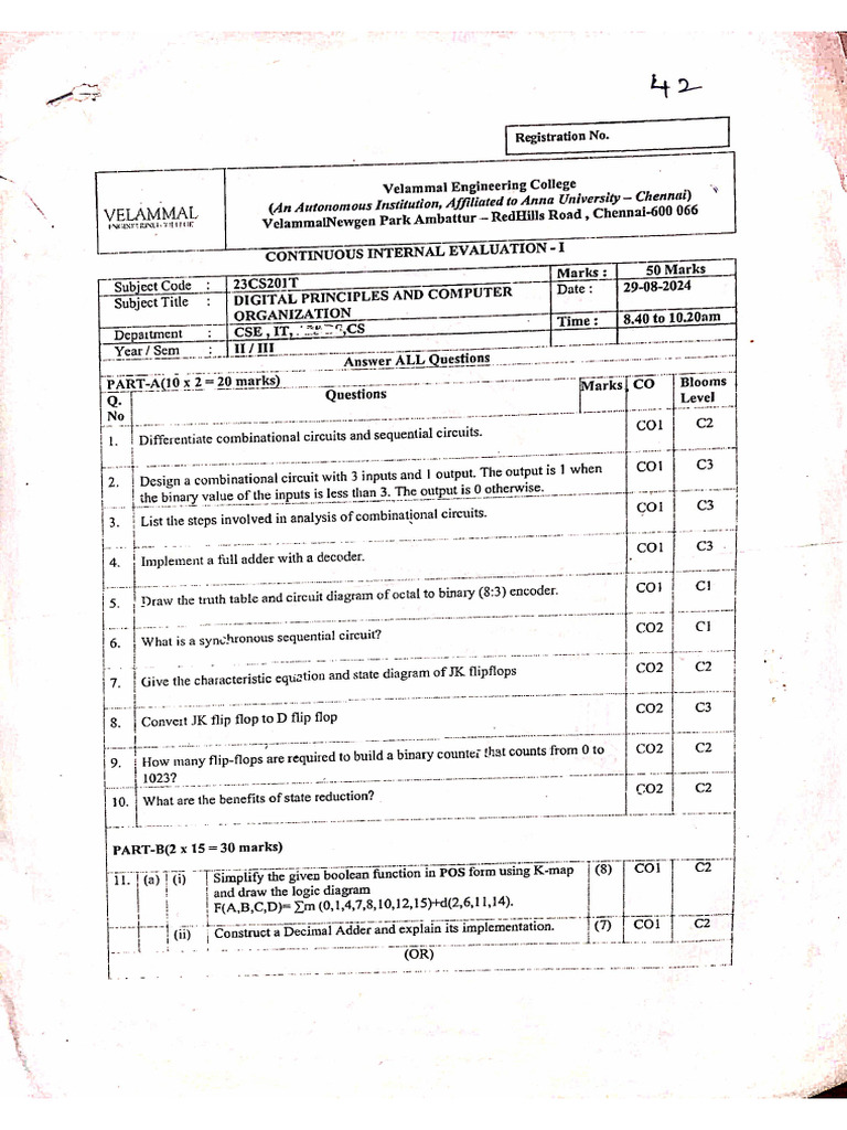 3rd Sem Question Paper | PDF