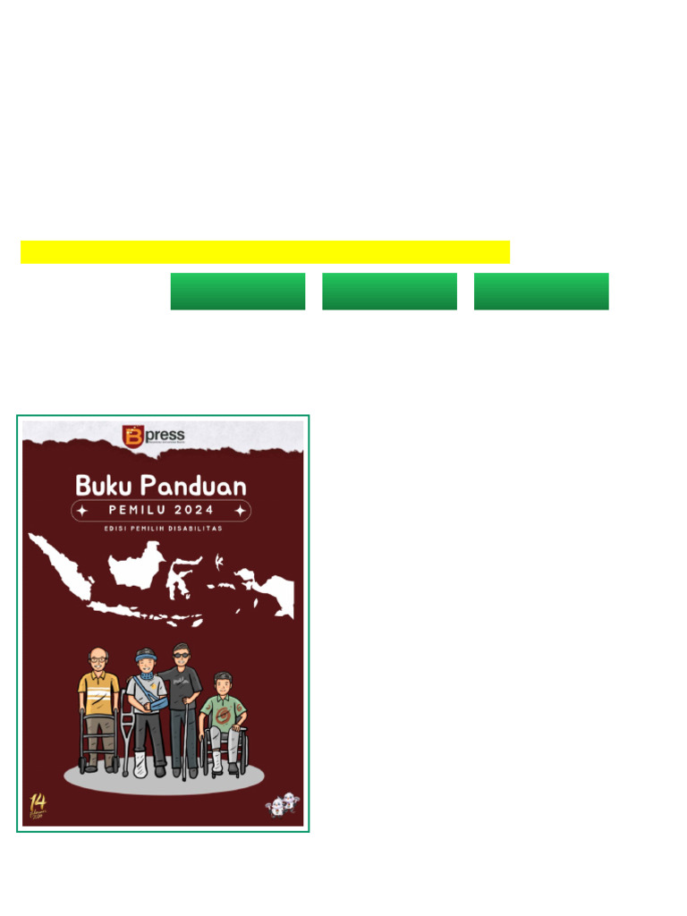 (Ebook) Buku Panduan Pemilu 2024: Untuk Pemilih Disabilitas by Muhammad Risal Arifin, Nur Salmah ...