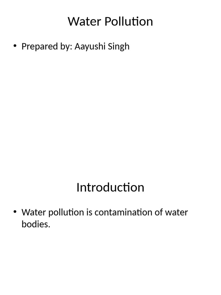 Water Pollution Presentation | PDF