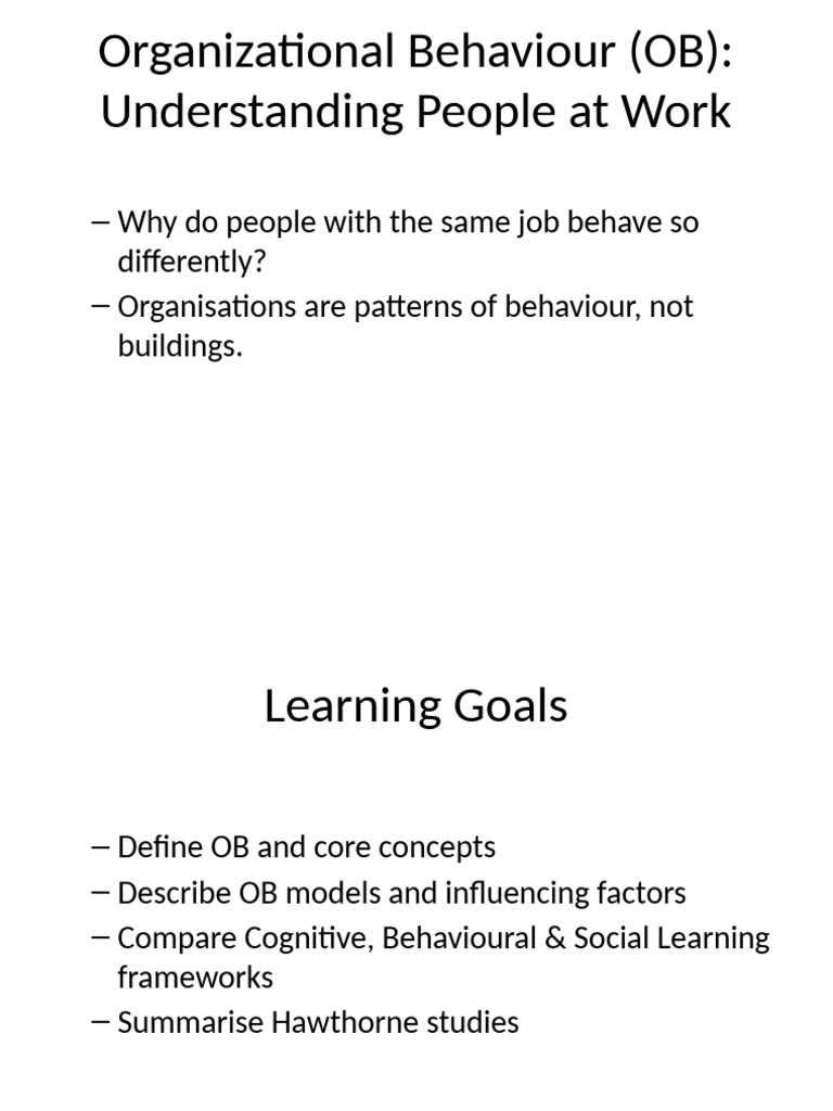 OB Presentation | PDF
