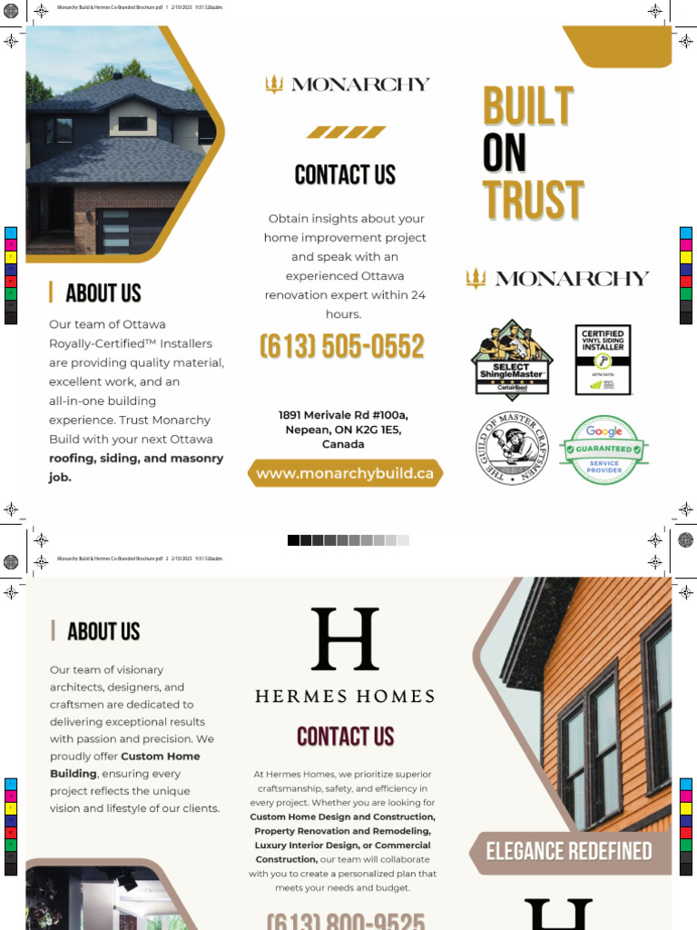 Monarchy Build & Hermes Co-Branded Brochure | PDF