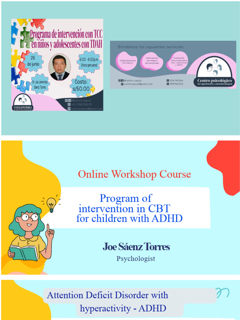 CBT Workshop for ADHD in Children | PDF | Attention Deficit ...