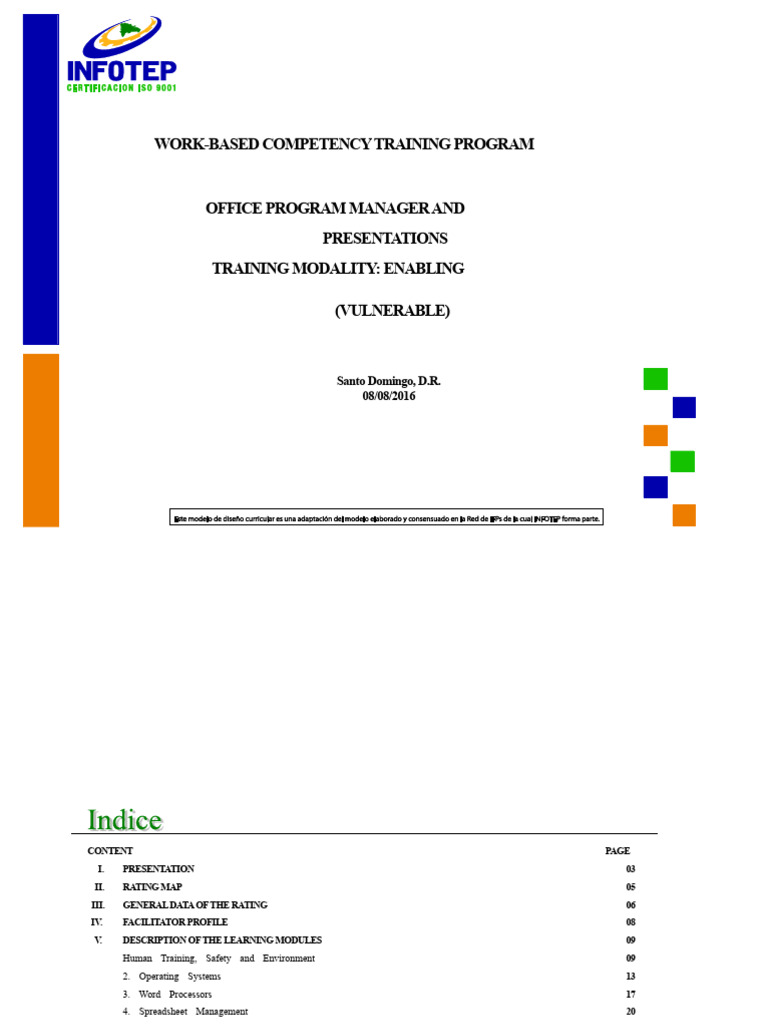 Office Program Manager Training Guide | PDF | Spreadsheet | Procedural ...