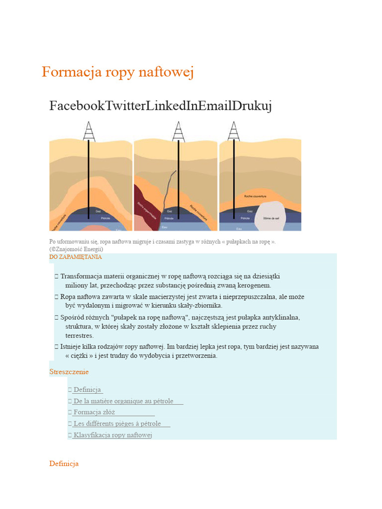 Formacja Ropy Naftowej Świata | PDF