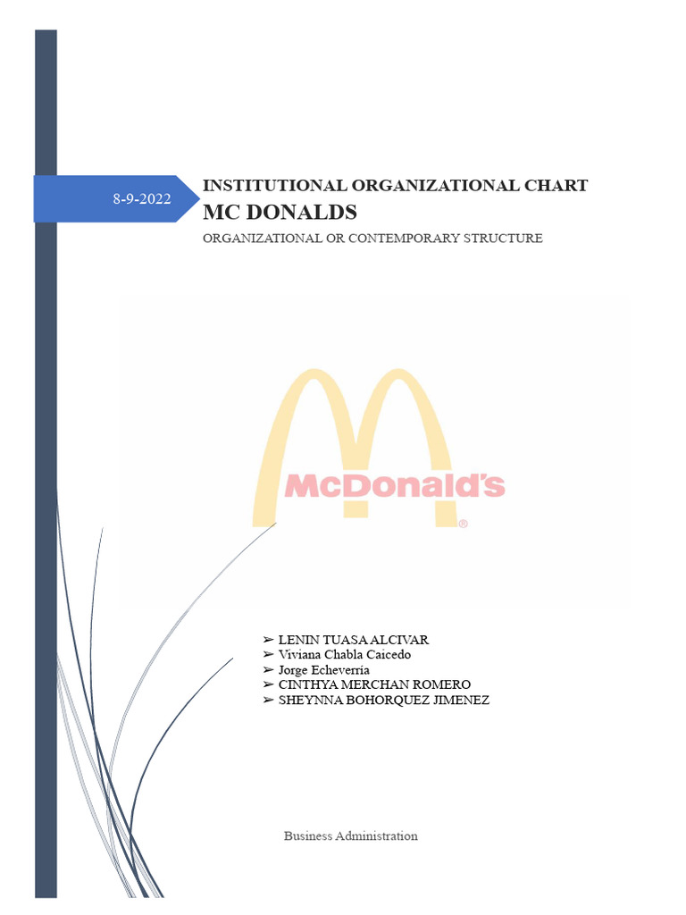 McDonald's Organizational Structure Overview | PDF | Mc Donald's ...