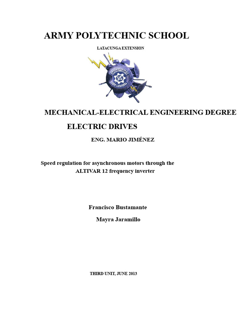 ALTIVAR 12 Practices Manual PDF | PDF | Electric Motor | Parameter ...