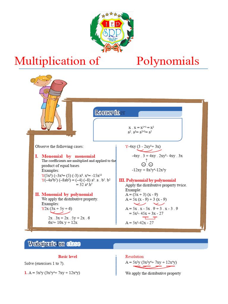 Multiplication of Polynomials | PDF | Polynomial | Abstract Algebra