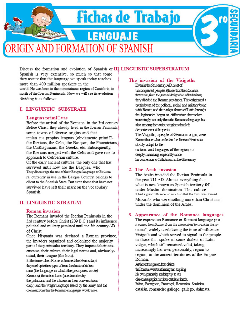 Evolution of the Spanish Language | PDF | Spanish Language | Iberian ...