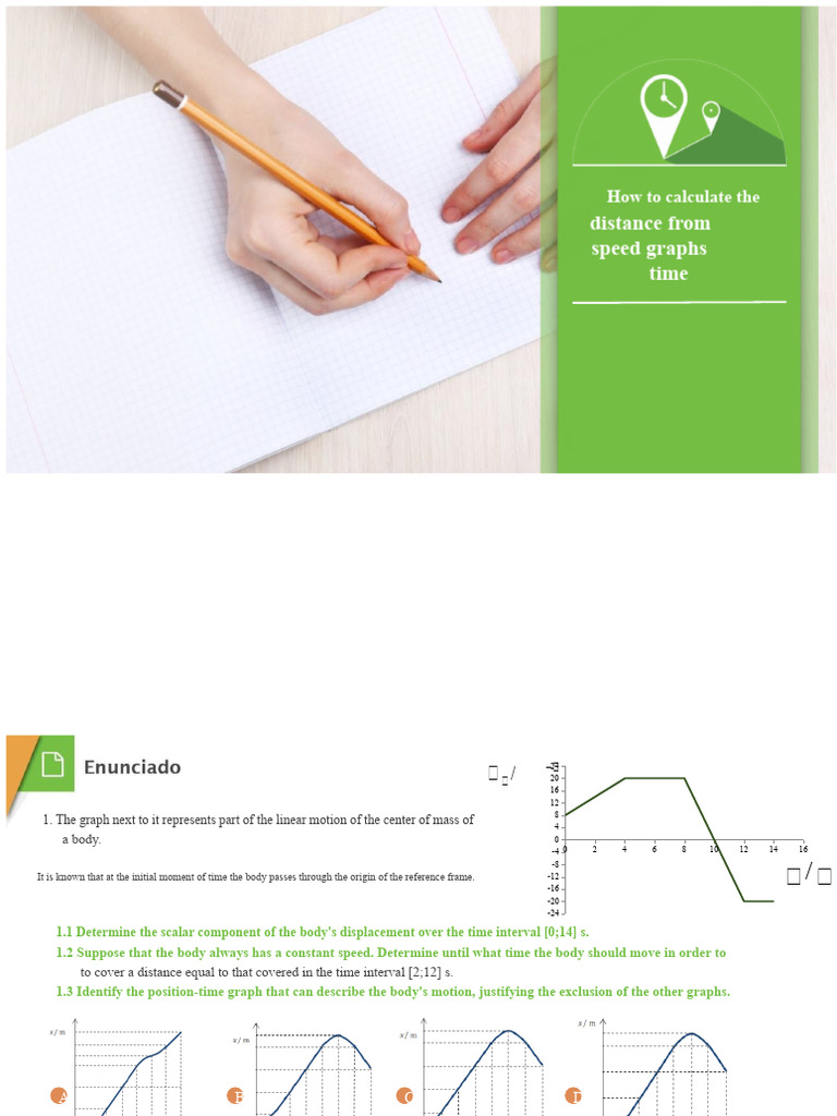 How To Calculate Distance From Speed-Time Graphs | PDF | Speed ...