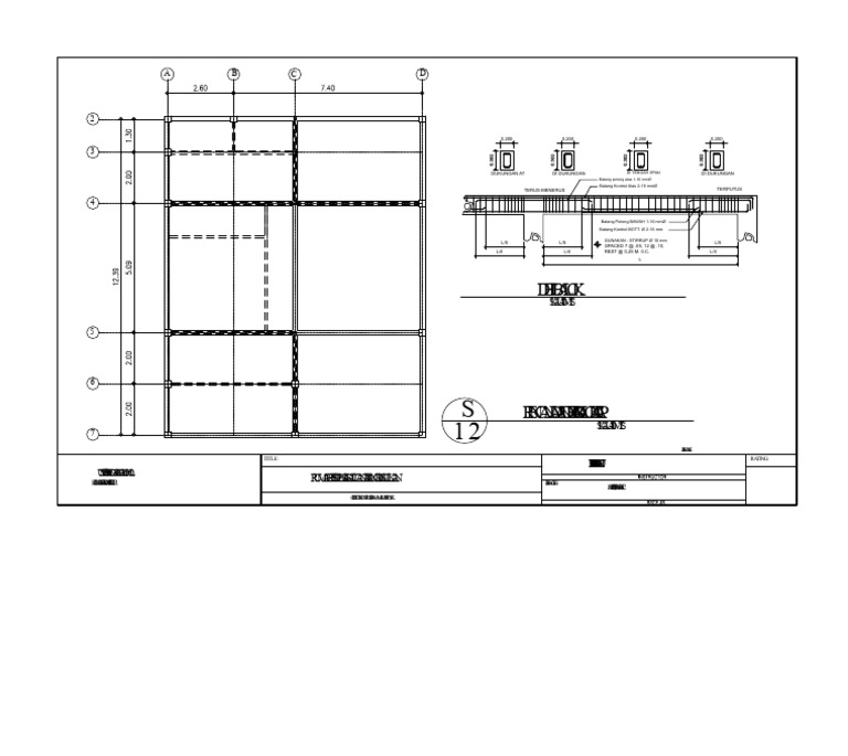 12 Rencana Dan Detail Balok Atap | PDF