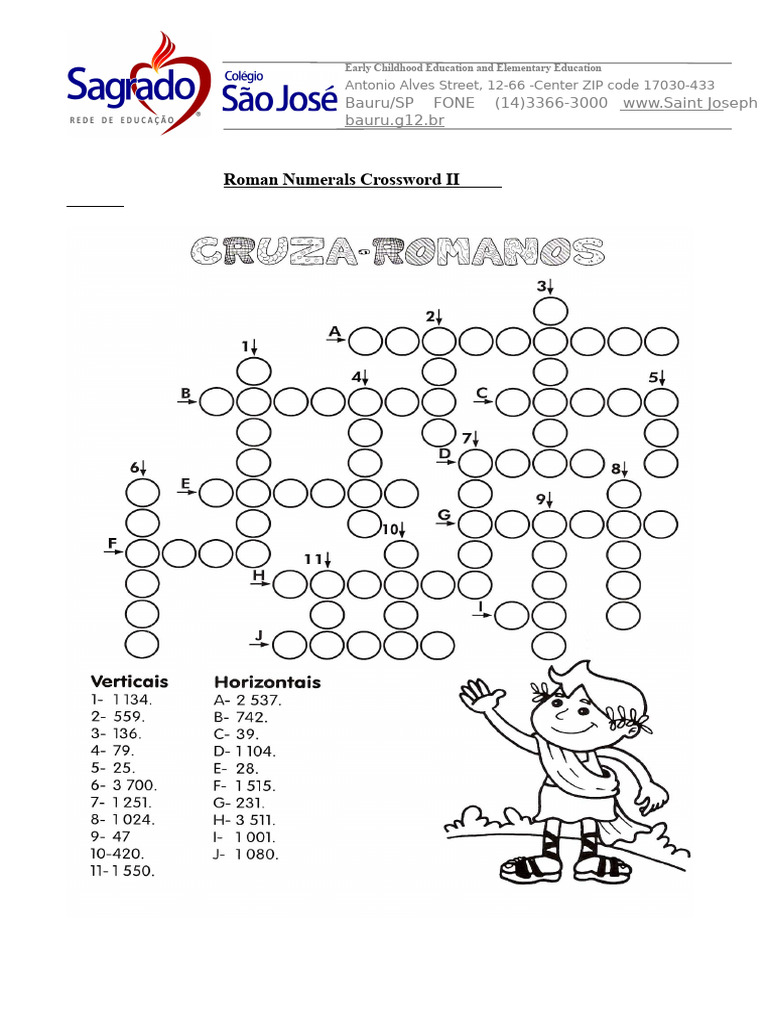 Roman Numerals Crossword II | PDF