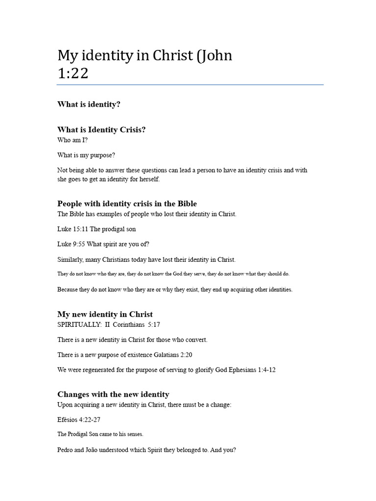My Identity in Christ.docx | PDF