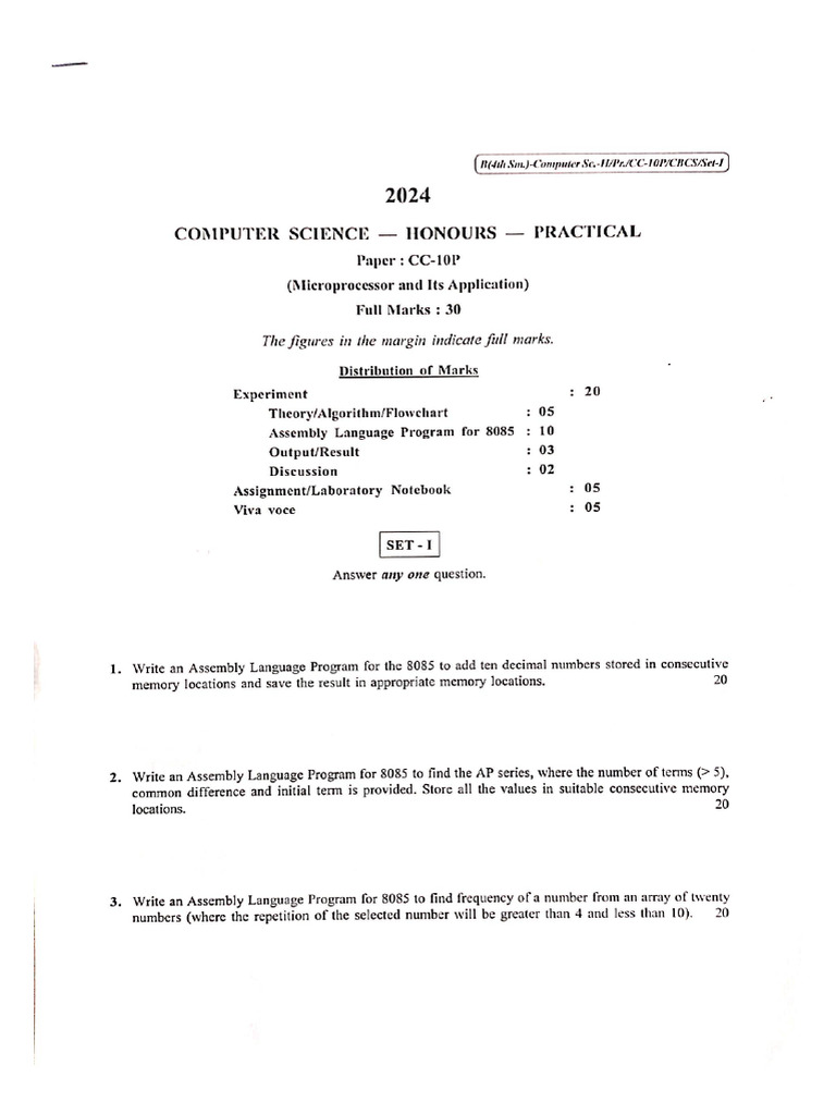 8085 Assembly Language Programs Guide | PDF | Numbers | Assembly Language