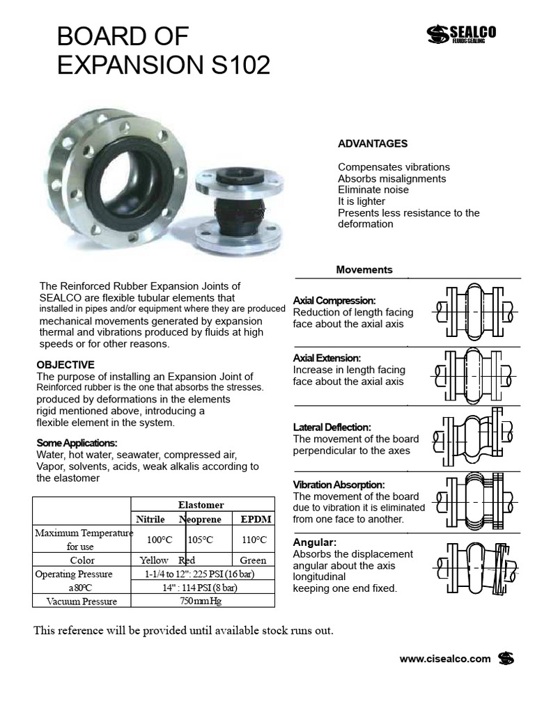 expansion-joints-S102 | PDF | Mechanical Engineering | Applied And ...