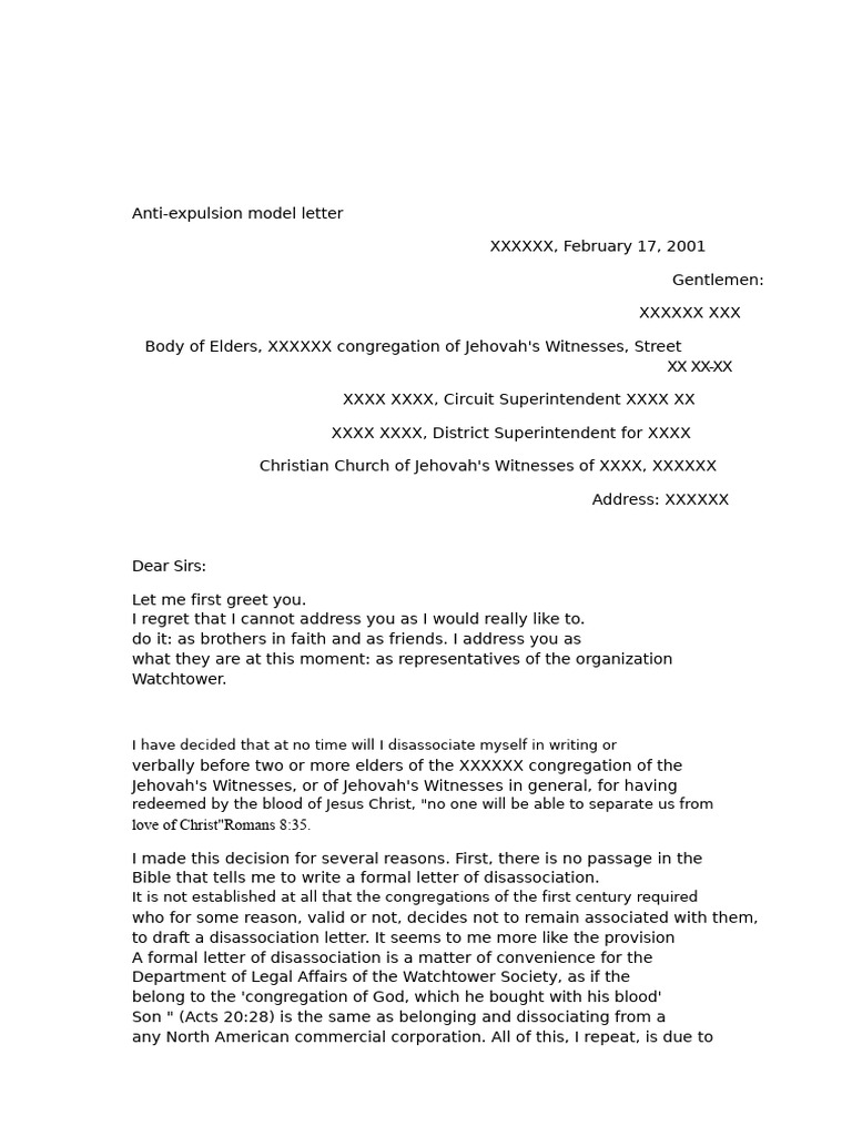 Sample anti-expulsion letter | PDF | Justice | Crime & Violence
