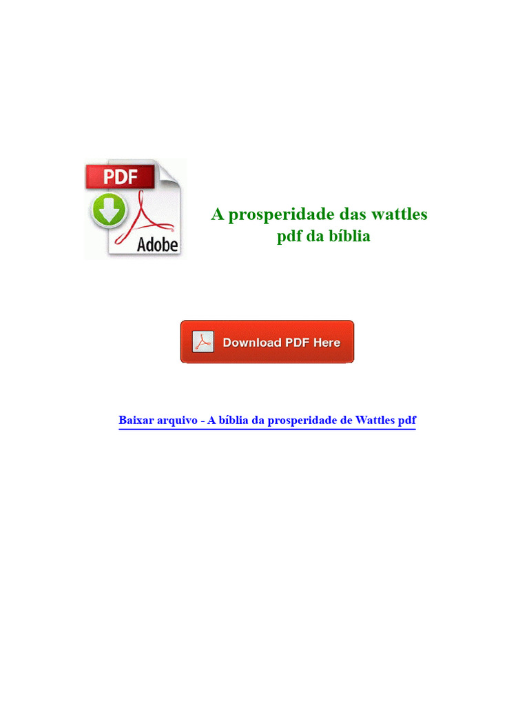 A Bíblia da Prosperidade de Wattles PDF | PDF | Windows 10 | Microsoft ...