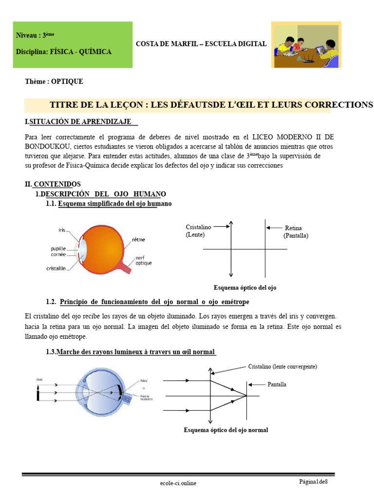 PC 3º - L9 - Los Defectos Del Ojo y Sus Correcciones Finales | PDF ...