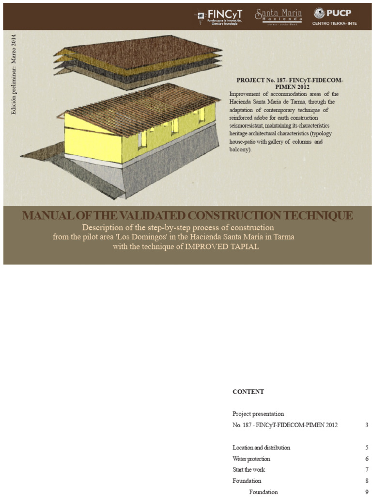 Improved Tapial Technique Manual. | PDF | Mortar (Masonry) | Soil