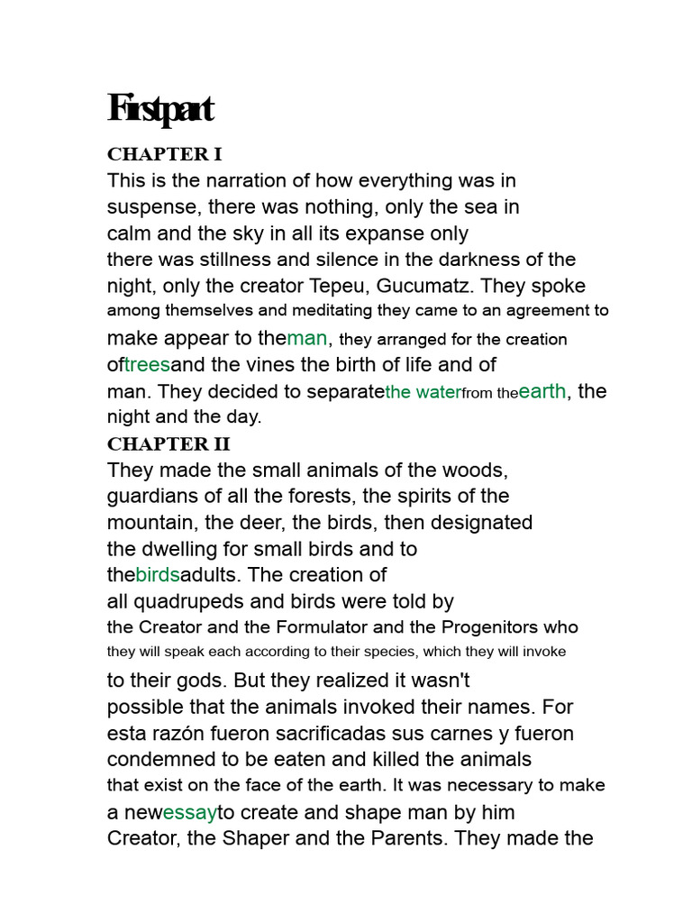 Creation Myths of Man and Nature | PDF | Maya Civilization