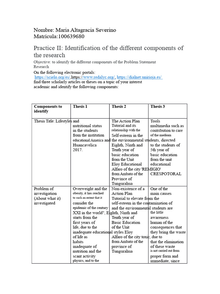 Research Components in Education Study | PDF | Cognition