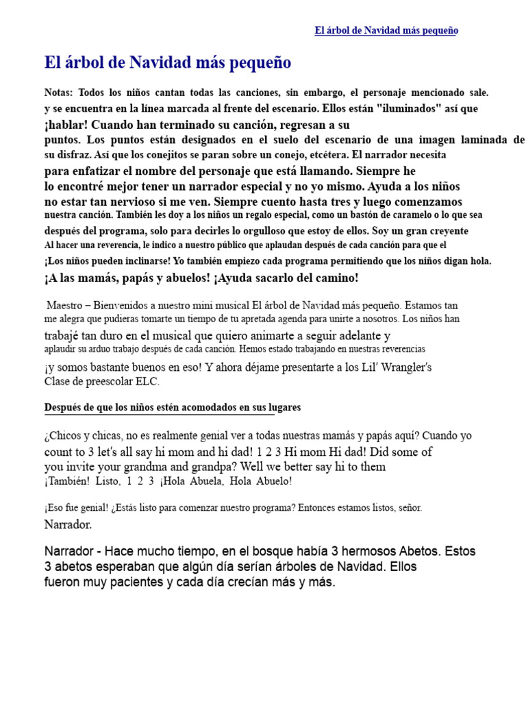 El Árbol de Navidad Más Pequeño | PDF | Navidad | Observancias