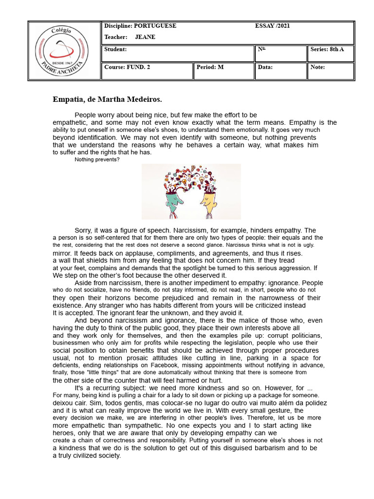 Understanding Empathy and Its Barriers | PDF | Empathy | Behavioural ...