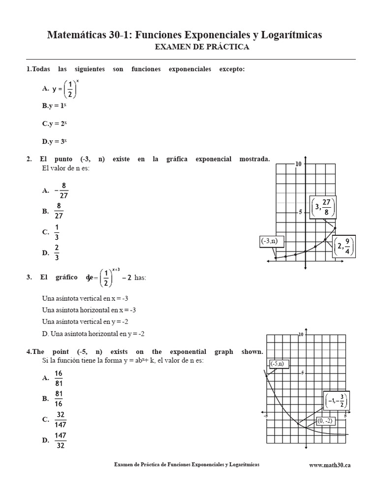 Exponentes y Logaritmos | PDF | Asíntota | Sonido