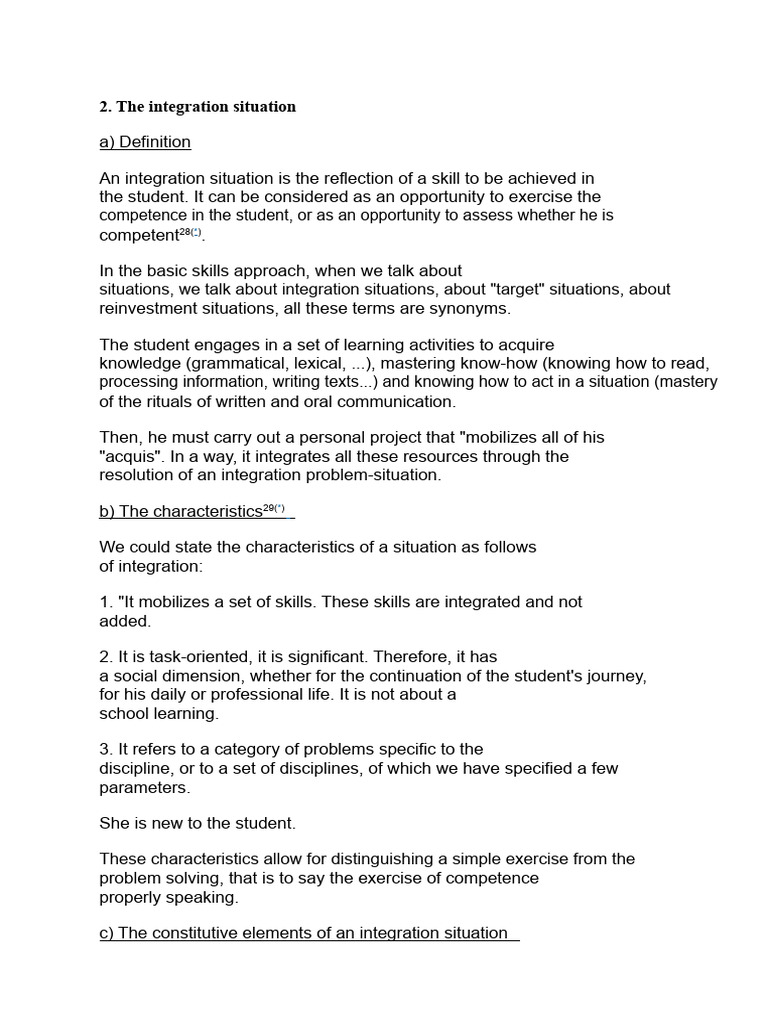 Understanding Integration Situations in Education | PDF | Procedural ...