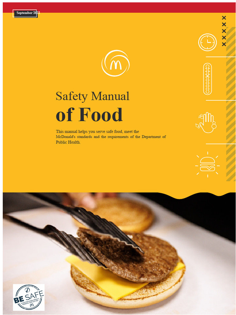 McDonald's Food Safety Manual 2022 | PDF | Food Safety | Verification ...