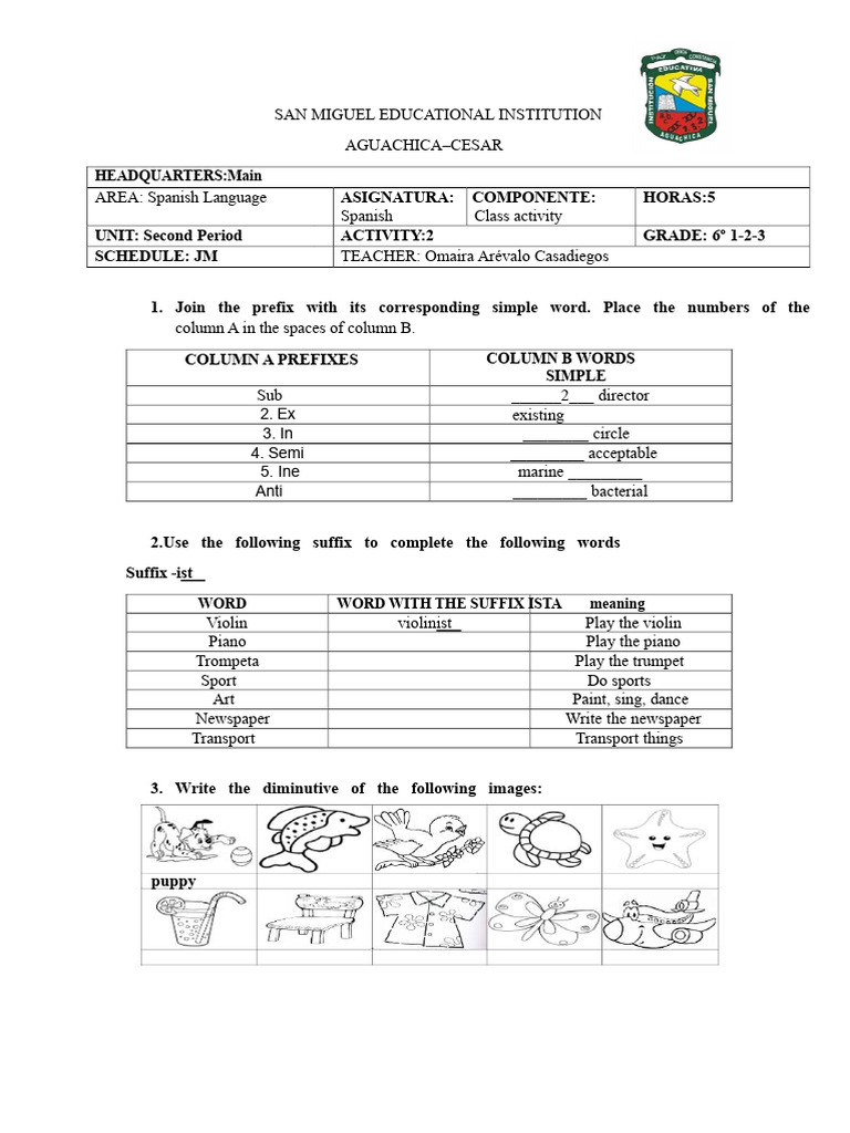 Activity 2 in Suffixes and Prefixes Classes | PDF