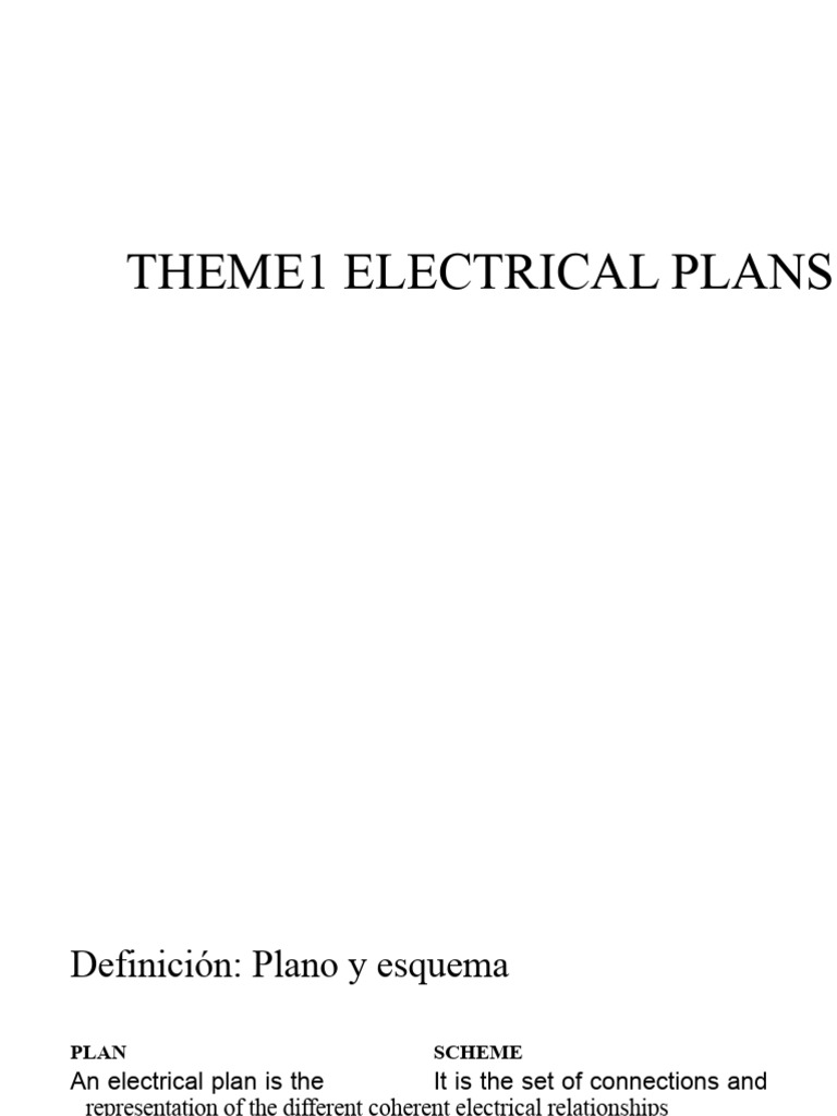 Electrical Plans and Schemes Guide | PDF
