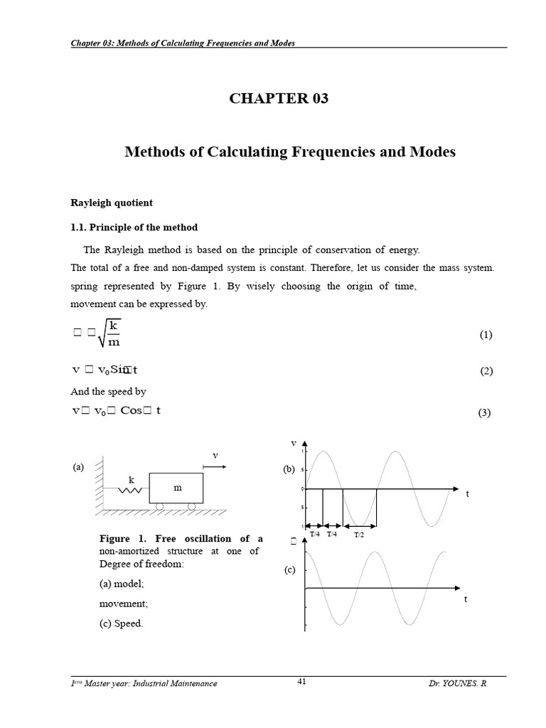 Chapter 3_Methods for Calculating Frequencies and Modes | PDF | Applied ...