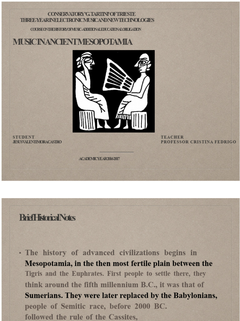 Music in Ancient Mesopotamia | PDF | Sumer | Mesopotamia