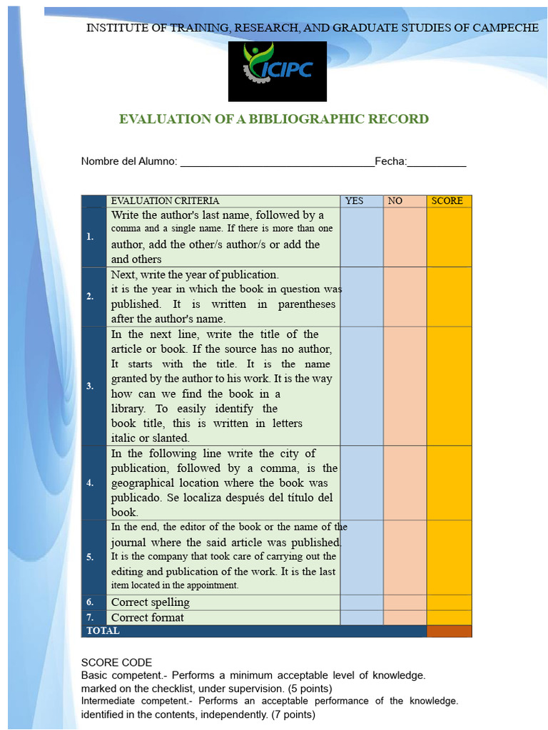 Bibliographic Record Evaluation Guide | PDF