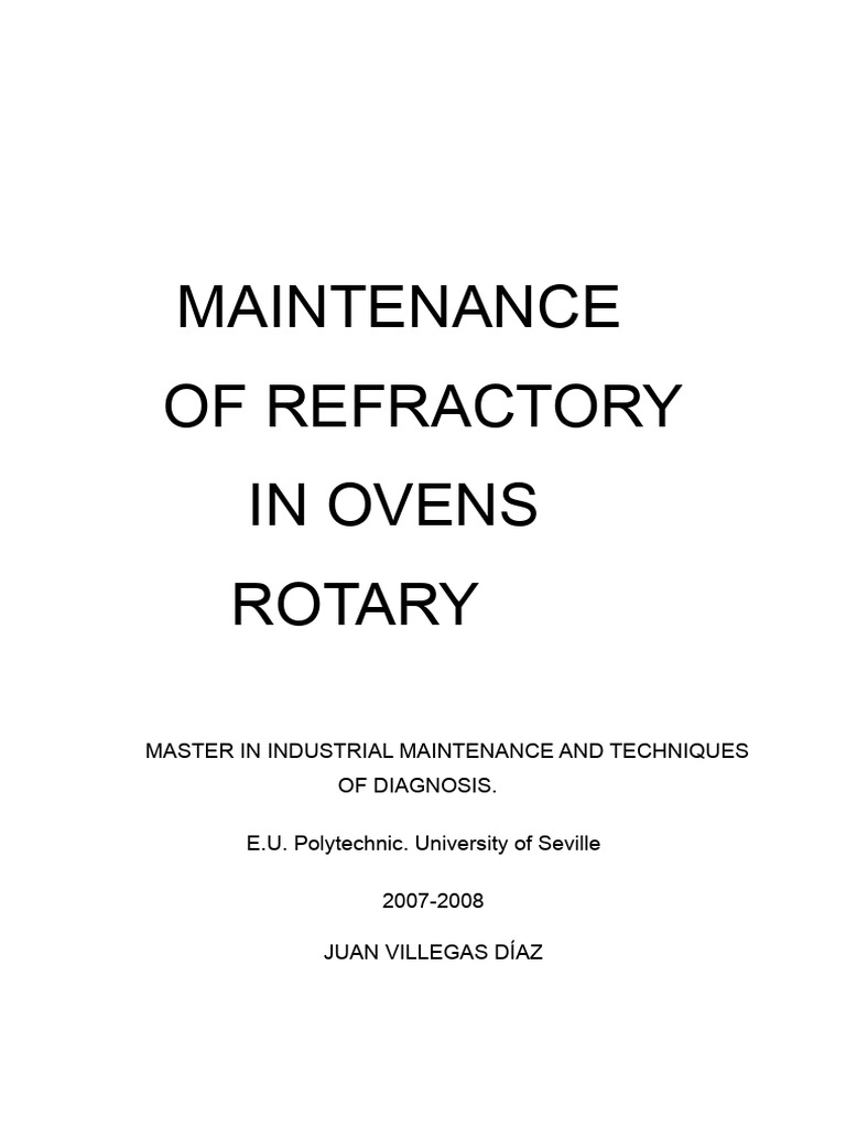 Refractory Maintenance in Rotary Kilns | PDF | Cement | Materials