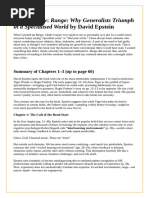 David Epstein's Range: A Guide to Success | PDF | Books