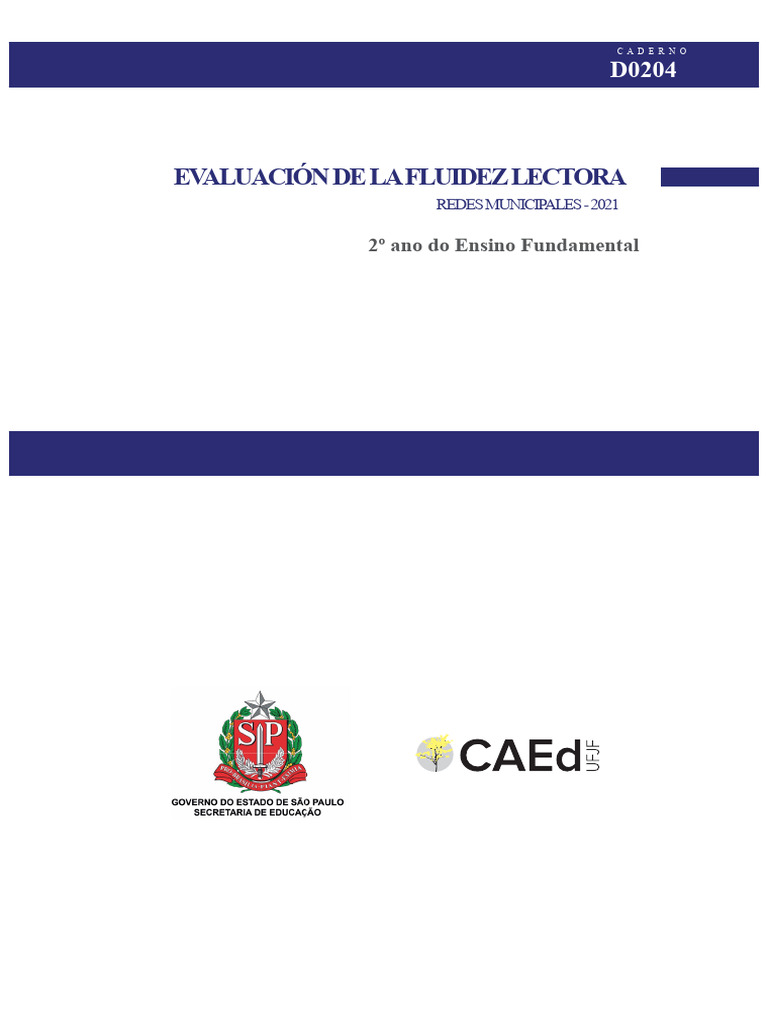 Evaluación de Fluidez Lectora 2021 | PDF