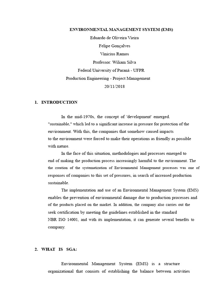 Implementing an Effective EMS Guide | PDF | Environmental Resource ...
