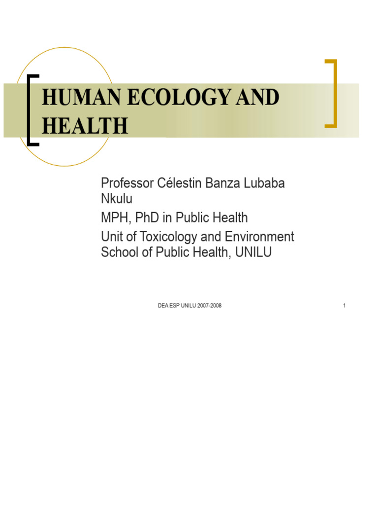 Course On Human Ecology and Health1 | PDF | Food Web | Foods